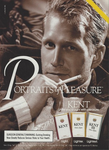 1991 Kent Cigarettes Portraits of Pleasure vintage Print Ad ...