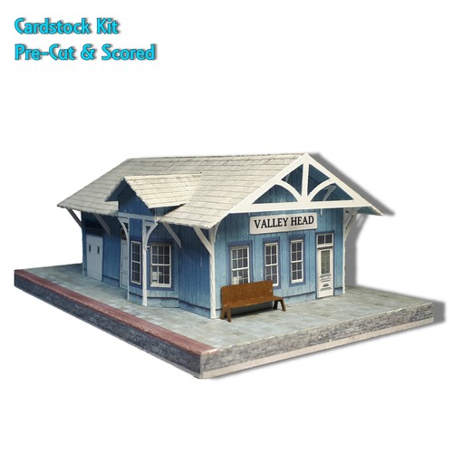 Z Scale or N Scale Building Model Train Station - Pre-Cut Cardstock Kit ...