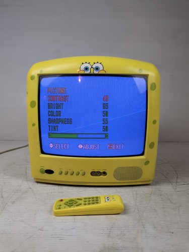 SpongeBob SquarePants CRT Tv Emerson Model SB314 With Remote - Tested ...