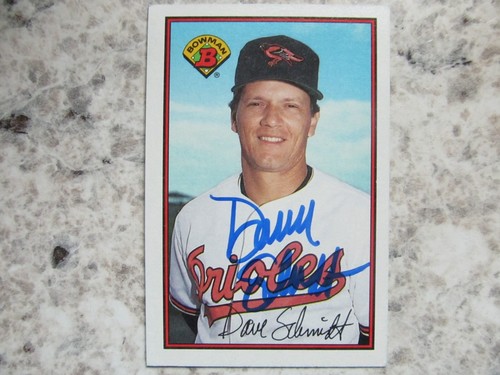 Orioles Dave Schmidt Signed Autographed 1989 Bowman Mint | eBay