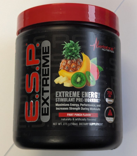Fruit Punch ESP Extreme Pre-Workout by Metabolic - PAST DATE - SEE ...