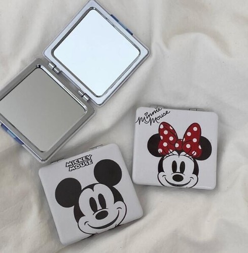 12pcs cartoon mickey minnie Folding Mirror Girl Portable Makeup Mirror ...