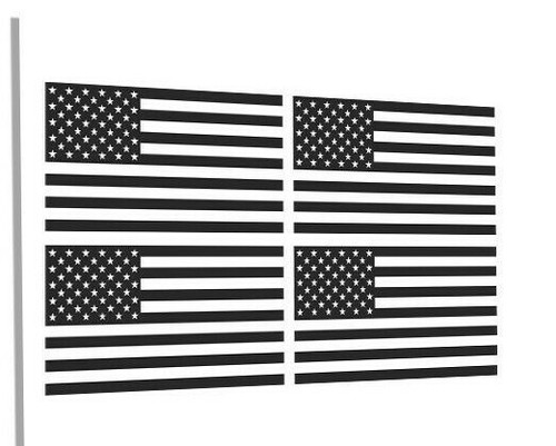 American Flag Stickers US Flag Decals Subdued American Flags Set of 2 ...