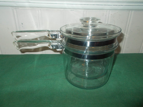 VINTAGE PYREX DOUBLE BOILER CLEAR GLASS NO CHIPS OR CRACKS | eBay