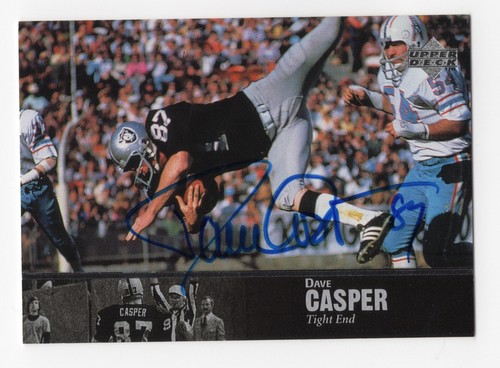 Dave Casper 1997 Upper Deck NFL Legends Autograph Card Auto Raiders HOF ...
