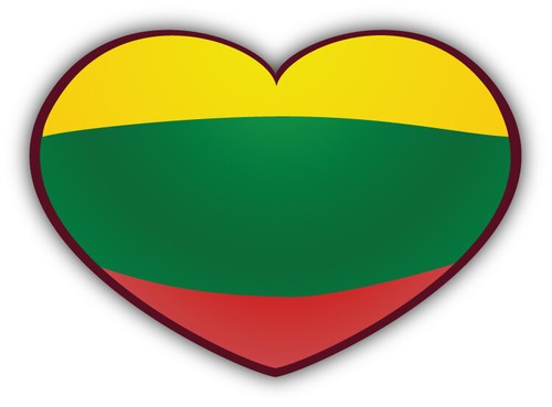 Lithuania Glossy Heart Flag Car Bumper Sticker Decal | eBay