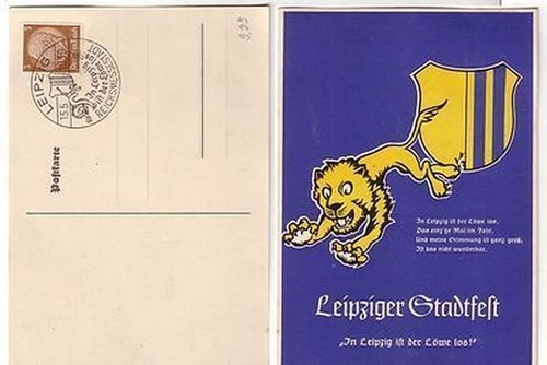 48852 Ak Leipzig Stadtfest "In Leipzig ist der Löwe los!" 1939 | eBay