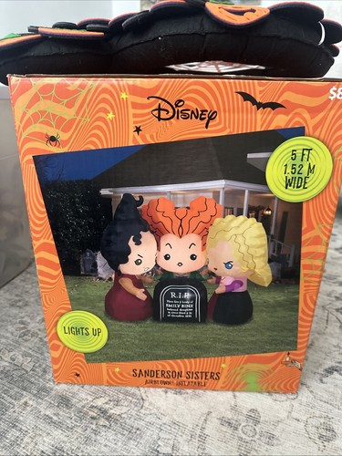 Gemmy Hocus Pocus Sanderson Sisters Inflatable 5 ft Wide R.I.P. Emily ...