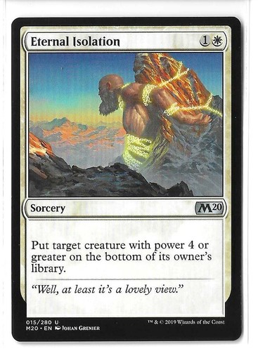MTG Eternal Isolation Core Set 2020 (M20) Uncommon Magic Card #015/280 ...