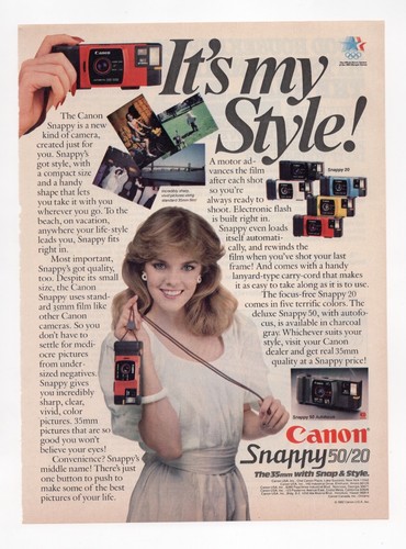 vintage 1984 mag print ad CANON Snappy camera It's My Style! pretty ...