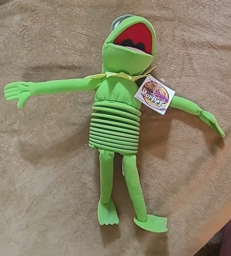 Kermit The Frog Slinky Plush Sesame Street Toy VTG 1999 Nanco 13" W ...