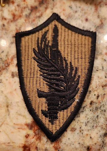 U.S. ARMY PATCH, SSI, EARLY GWOT, Army ELEMENT U.S. CENTRAL COMMAND, OD ...