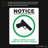 "6 Good Reasons Not To Rob Me" Conceal Carry Pistol warning decal,.40 ...