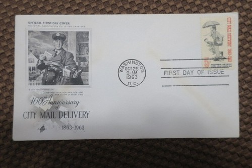 First Day Cover, 100th Anniversary of City Mail Delivery, 1963, FDC | eBay
