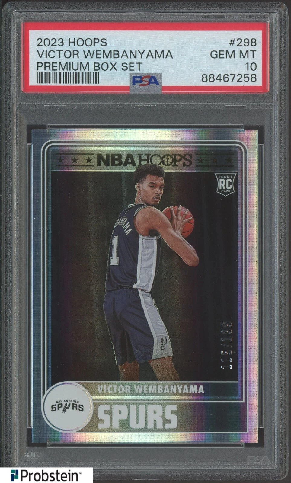 Victor Wembanyama 2023 Hoops #298 Tribute - Premium Box Set /199 Price ...