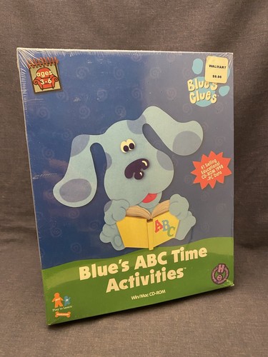 BLUE'S CLUES ABC TIME ACTIVITIES SEALED 1999 PC BIG BOX Computer Game ...
