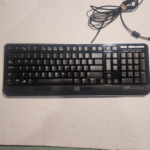 HP Multimedia slim English 104 USB Keyboard Black KU-0841 505060-371 ...