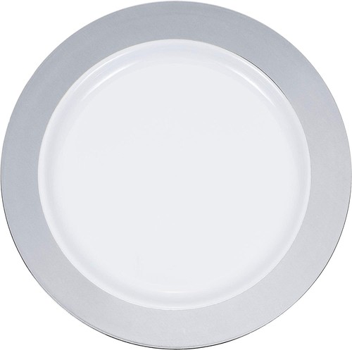 Sensations Silver Plastic Dessert Plates, 7.5", 10 Ct | eBay