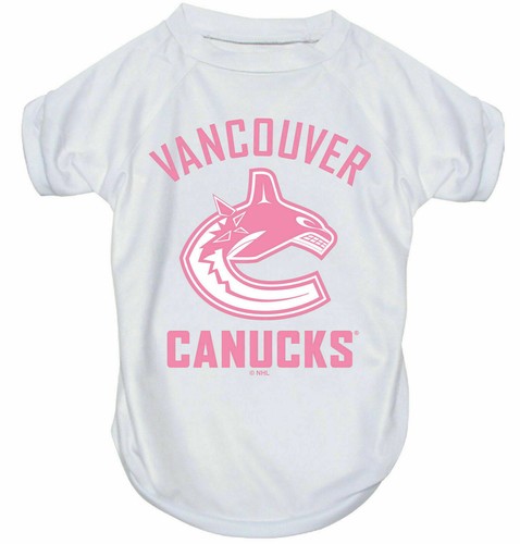 VANCOUVER CANUCKS DOG CAT PET PERFORMANCE T-SHIRT PINK TEE SMALL MEDIUM ...