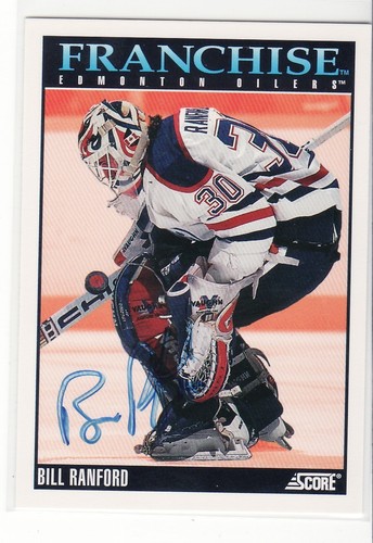 BILL RANFORD EDMONTON OILERS AUTOGRAPHED HOCKEY CARD | eBay