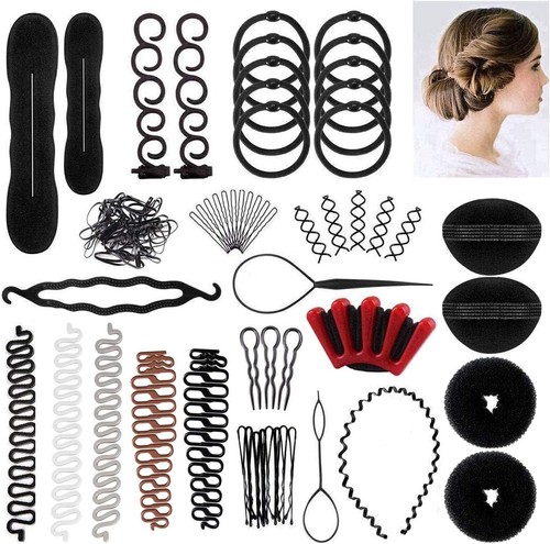 60 Pcs Hair Styling Set, Design Tools Accessories DIY Modelling Kit ...
