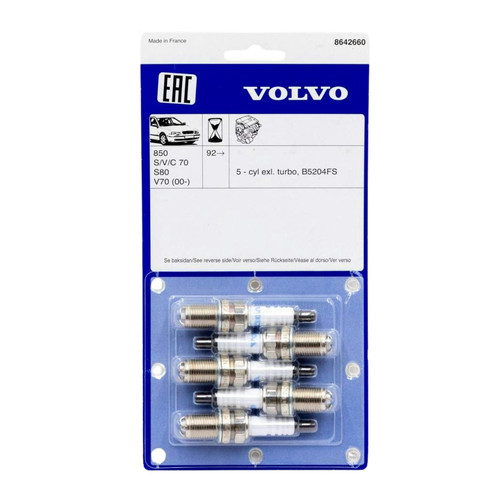 VOLVO Spark Plug Set For S60 S70 V70 C70 2.3 2.4 2.5 Genuine 8642660 | eBay