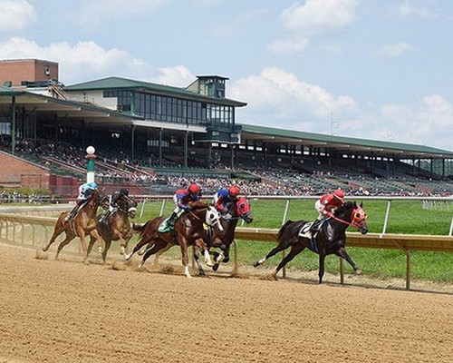 DELAWARE PARK RACETRACK 8X10 PHOTO HORSE RACING PICTURE RACE COURSE | eBay
