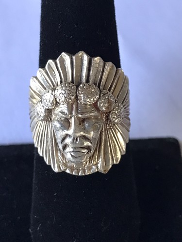 Sterling silver Indian head ring 8 | eBay