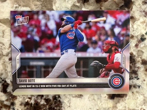 2022 TOPPS NOW CARD CHICAGO CUBS DAVID BOTE #1025 LEADS WAY IN 5 RBI ...