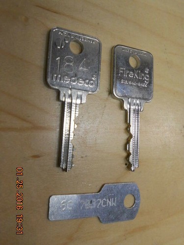 Fireking Medeco keys cut by the code number. Code range 101-264. 64S on ...