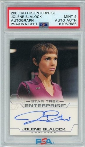 JOLEME BLALOCK AS T'POL AUTOGRAPH CARD PSA MINT 9 -STAR TREK ENTERPRISE ...