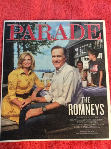 PARADE MAGAZINE AUGUST 26 2012 THE ROMNEYS SHARE THEIR VISION FOR ...