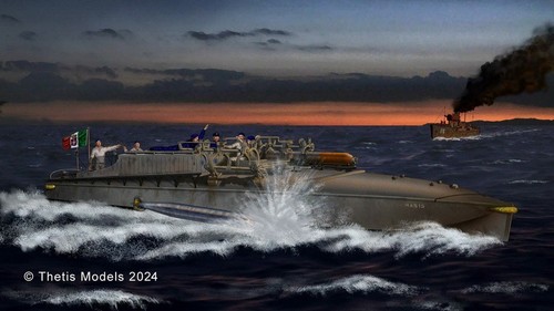 Thetis 1/144 MAS 15 Torpedo Boat (12 t SVAN series) 1916 with Crew | eBay