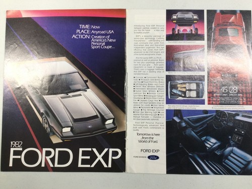 FORDADV042 Advertisement 1982 Ford EXP 2 page 2 piece April 1981 #1 | eBay