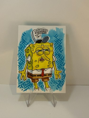 2025 Topps Chrome Spongebob - Sketch Card Spongebob (Terry Gordon) 1/1 ...