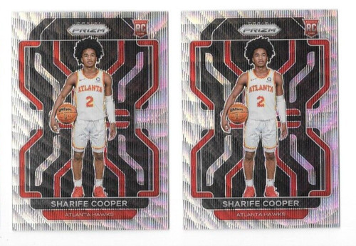 2021-22 PRIZM ROOKIE RC SILVER WAVE SHARIFE COOPER #280 LOT OF 2 CARDS ...