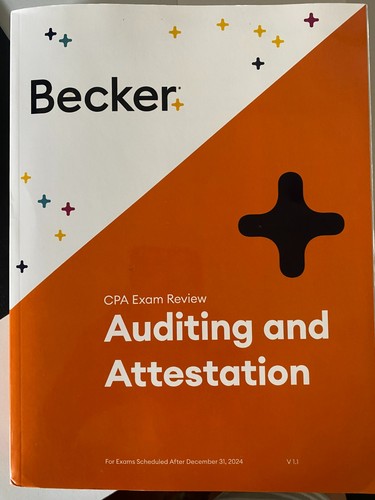 Becker CPA Exam Review Auditing and Attestation Textbook V 1.1 | eBay