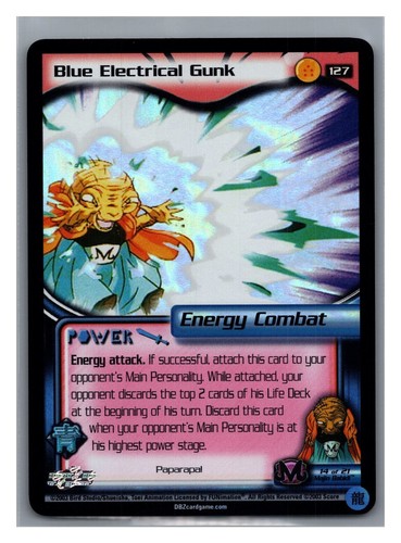 1x DBZ CCG BLUE ELECTRICAL GUNK 127 HOLO FOIL RARE SCORE DRAGON BALL Z ...