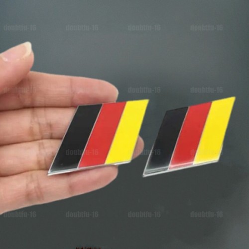 2X Germany Flag Sticker Side Fender Emblem Metal Badge for German Car ...