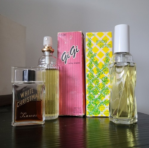 AS IS! 3 Vintage Saravel Perfumes Gigi / Jezebel / White Christmas | eBay