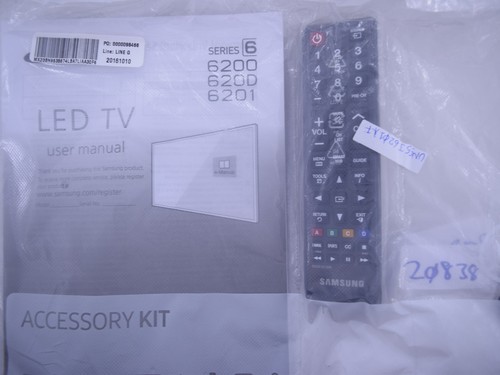 SAMSUNG UN55J6201AF BN59-01199F REMOTE CONTROL & MANUAL 20838 | eBay