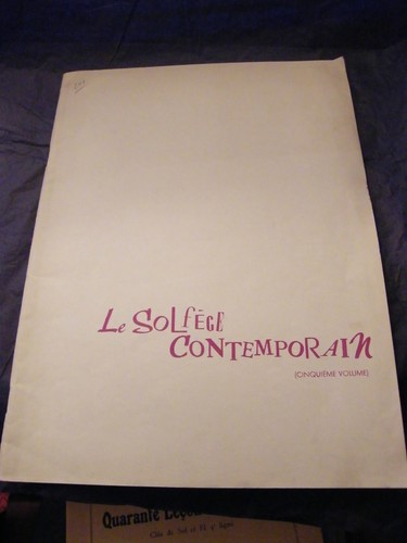 Contemporary Solfège Partition Volume V Albert Beaucamp Music Sheet | eBay