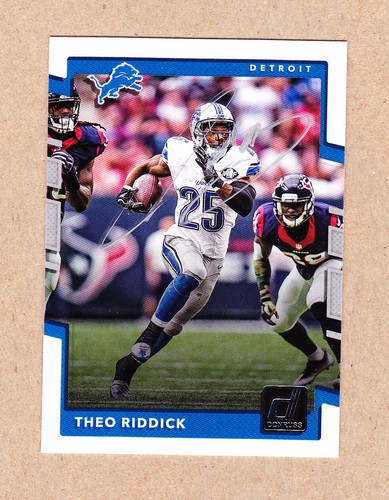 Theo Riddick signed 2017 Panini Donruss card #41 Detroit Lions Nrmt | eBay