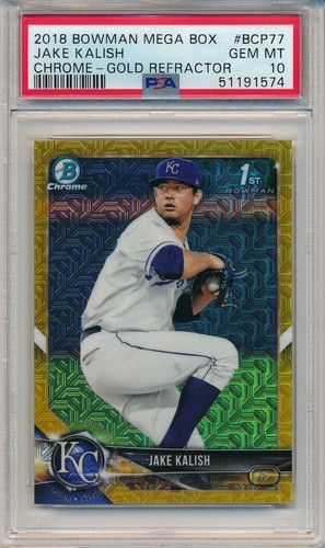 2018 BOWMAN CHROME MEGA JAKE KALISH GOLD REFRACTOR #/50 #BCP77 PSA 10 ...