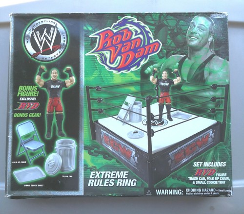 wwe wwf ljn classic superstars extreme rules ring w/rob van dam ...