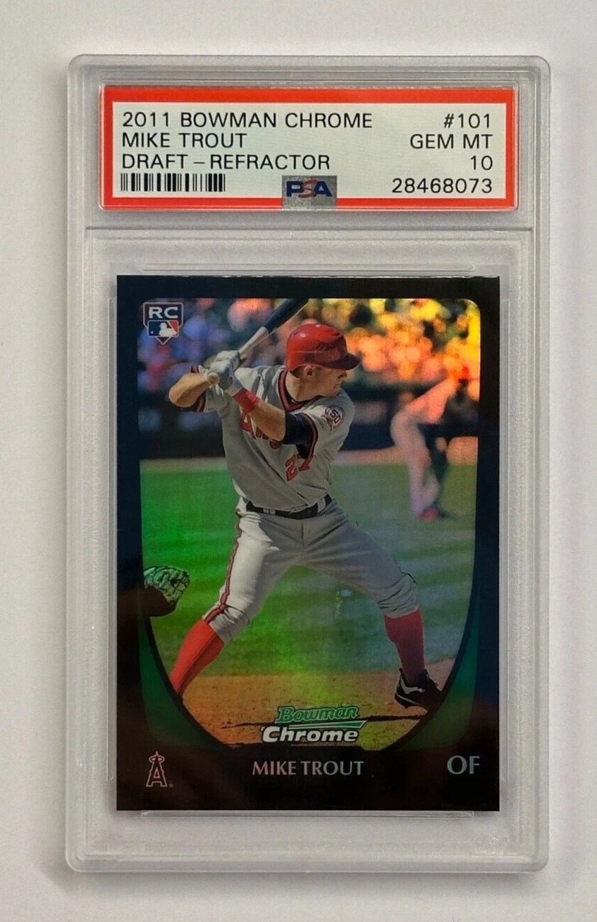 Mike Trout 2011 Bowman Draft #101 Chrome - Refractor PSA 10 Price Guide ...