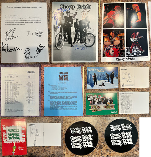 CHEAP TRICK Fan Club Lot With Autographs | eBay