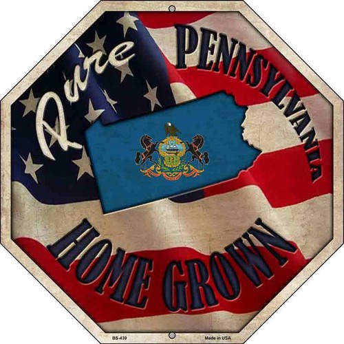 Pennsylvania Home Grown Metal Novelty Stop Sign BS-439 | eBay