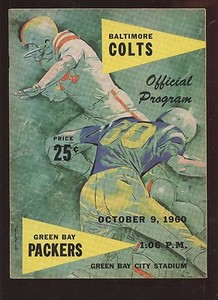 Green Bay Packers 1960 Original Vintage NFL Programs for sale | eBay