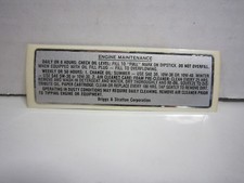 briggs and stratton engine decals for sale | eBay